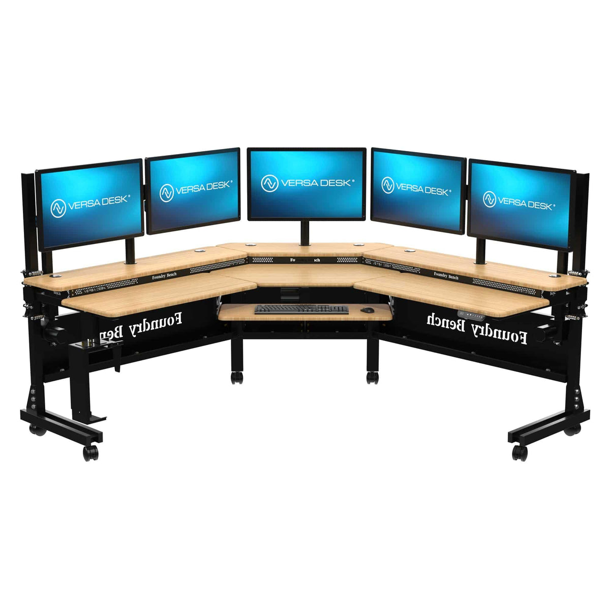 Foundry Bench Corner Standing Desk-Height Adjustable Desk – VersaDesk